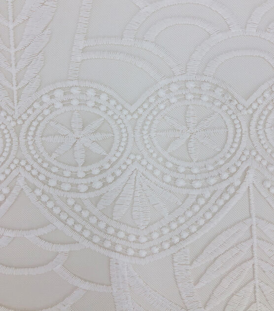 Bridal Large Scallop On Illusion Mesh Fabric Joann