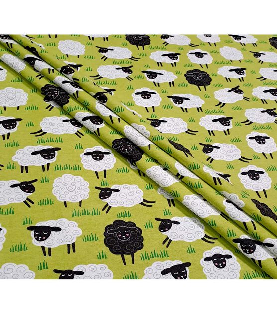 Happy Sheep On Green Super Snuggle Flannel Fabric Joann