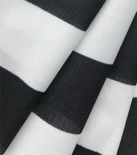 The Witching Hour Costume Knit Fabric Black White Stripe Joann