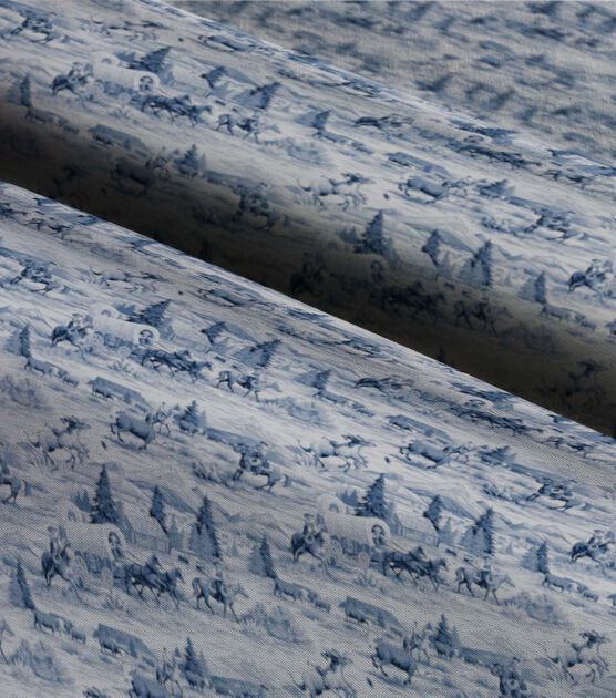 Springs Creative Blue Western Scene Novelty Cotton Fabric Joann