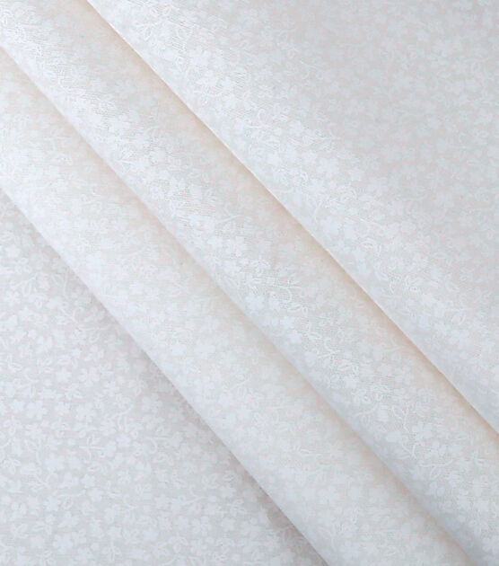 White Delicate Floral Cotton Fabric By Keepsake Calico Joann