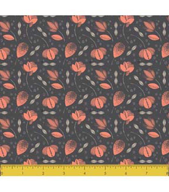 Stitch And Sparkle Coral Floral Cotton Fabric Joann