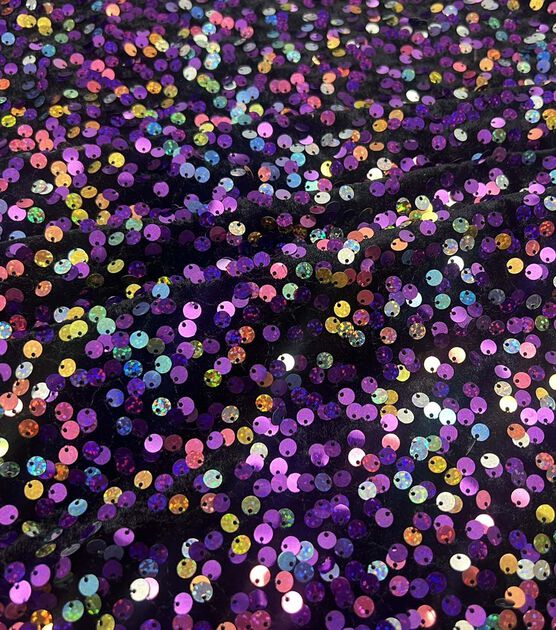 Purple Sequin Velvet Fabric By The Witching Hour Joann