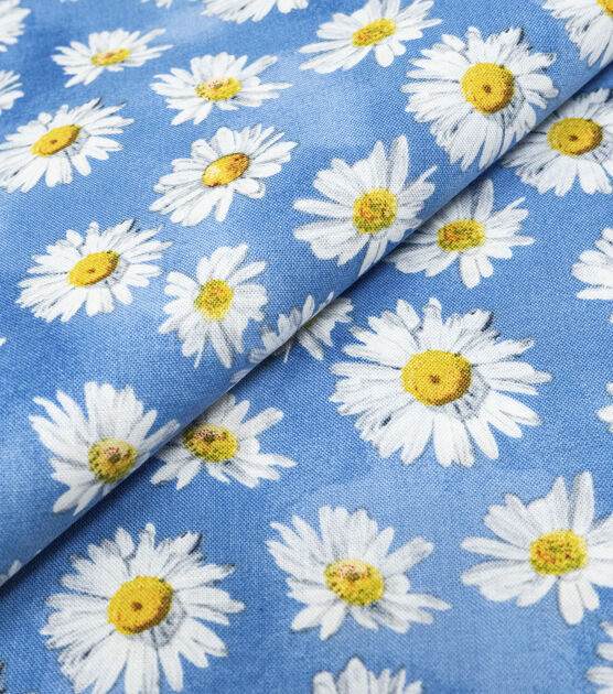 Singer Small Daisies On Blue Quilt Cotton Fabric Joann
