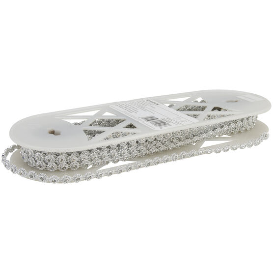 Simplicity Plastic Rhinestone Trim 038 Silver Joann