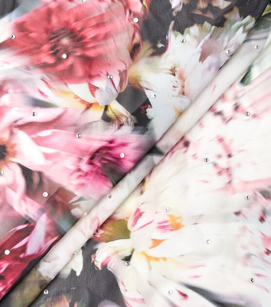 Badgley Mischka Rhinestone Chiffon Print Fabric Joann