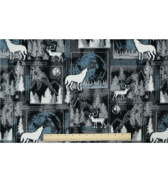 Wolves And Moon Patch Anti Pill Fleece Fabric Joann