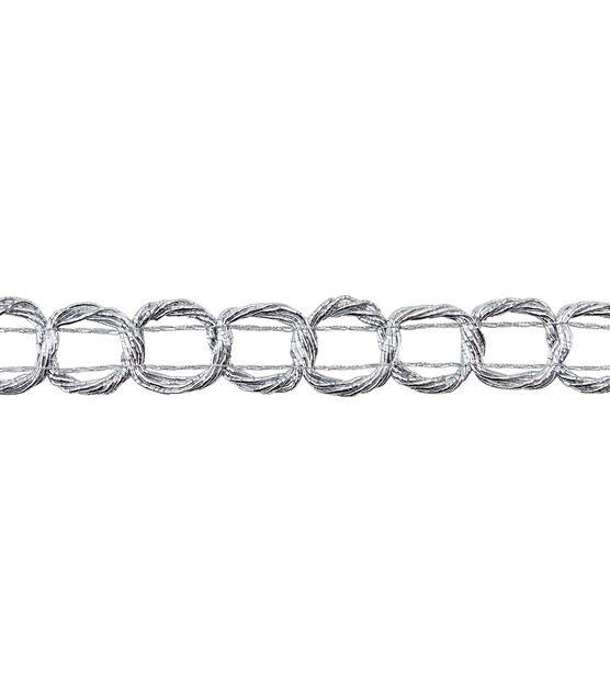 Yaya Han Sew On Valkyrie Beaded Trim 075 Silver Joann