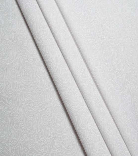 White Fancy Scrolls Quilt Cotton Fabric By Quilters Showcase Joann