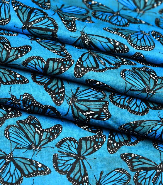 Blue Tonal Butterflies Quilt Cotton Fabric By Keepsake Calico Joann