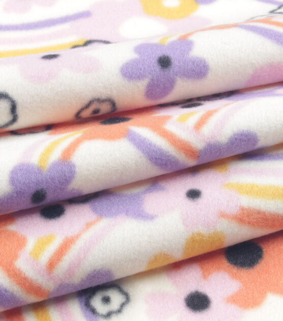 Pastel Floral Blizzard Prints Fleece Fabric Joann