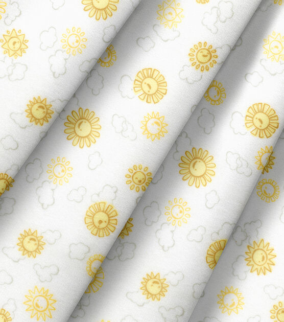 Robert Kaufman Sunshine White Nursery Flannel Fabric Joann