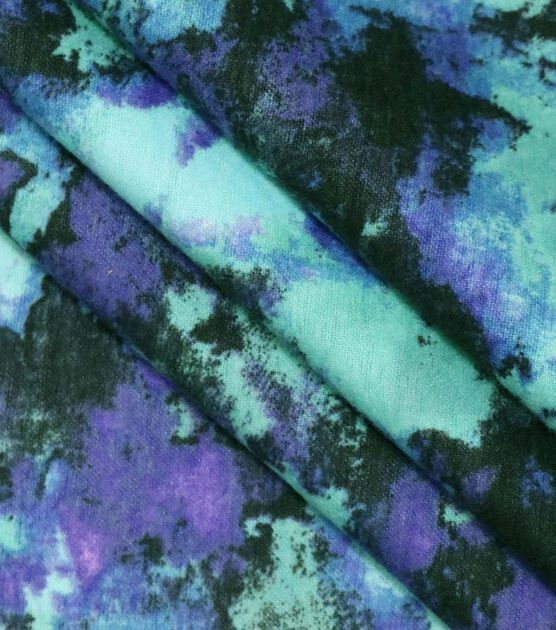 Aqua Tie Dye Super Snuggle Flannel Fabric Joann