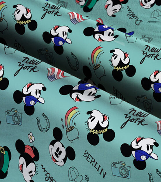 Mickey Minnie Travel Heads Toss Disney Cotton Fabric Joann