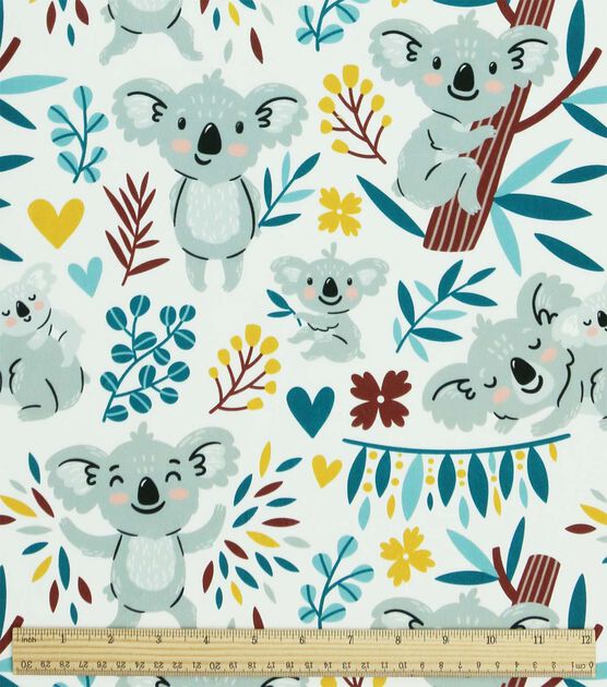 Cute Koalas On White Soft And Minky Fleece Fabric Joann