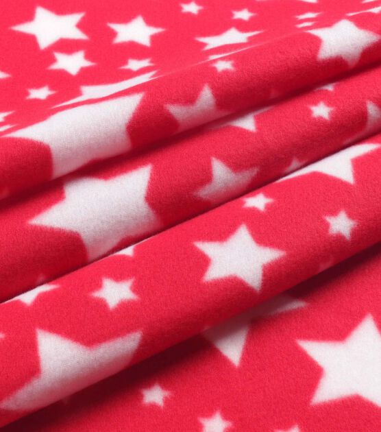 Stars On Red Craft Fleece Fabric By Happy Value Joann