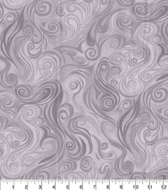 Gray Bold Swirls Cotton Fabric By Keepsake Calico Joann