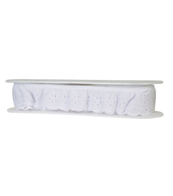 Simplicity Daisy Eyelet Trim White Joann