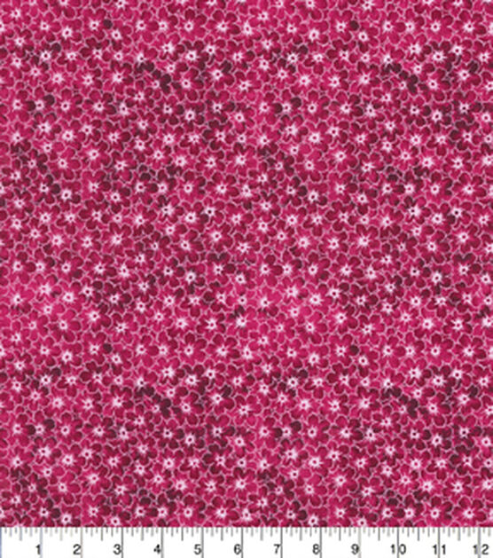 Magenta Ditsy Floral Quilt Cotton Fabric By Keepsake Calico Joann