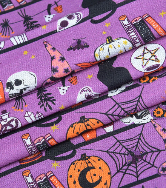 Halloween Icons On Purple Cotton Fabric Joann