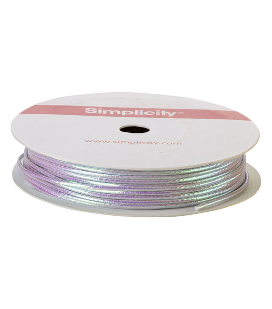 Elastic Cord Iridescent White Trim 116 Joann
