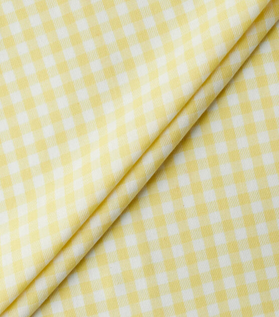 Eddie Bauer Yellow Yarn Dyed Checkered Cotton Fabric Joann