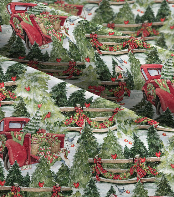 Springs Creative Pine Trees And Fence Christmas Cotton Fabric Joann