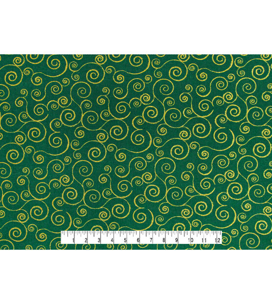 Glitter Scrolls Christmas Cotton Fabric Joann
