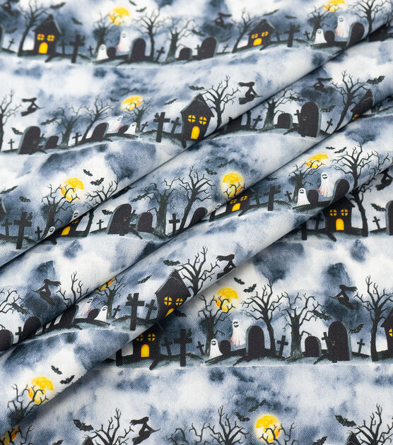 Singer 18 X 21 Haunted View Halloween Cotton Fabric Quarter Bundle
