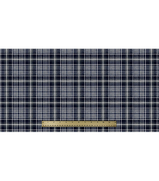 Navy And Grey Plaid Super Snuggle Flannel Fabric Joann