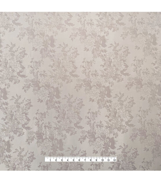 Mauve Floral Jacquard Silky Fabric Joann