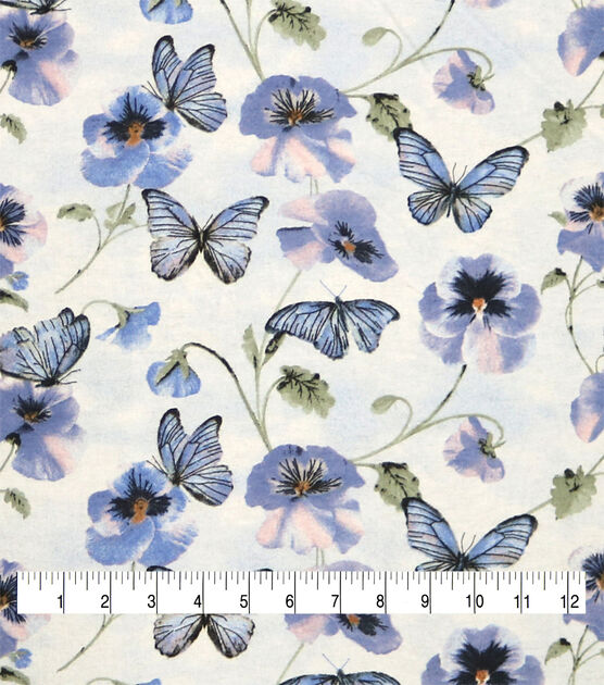 Butterfly And Floral Super Snuggle Flannel Fabric Joann