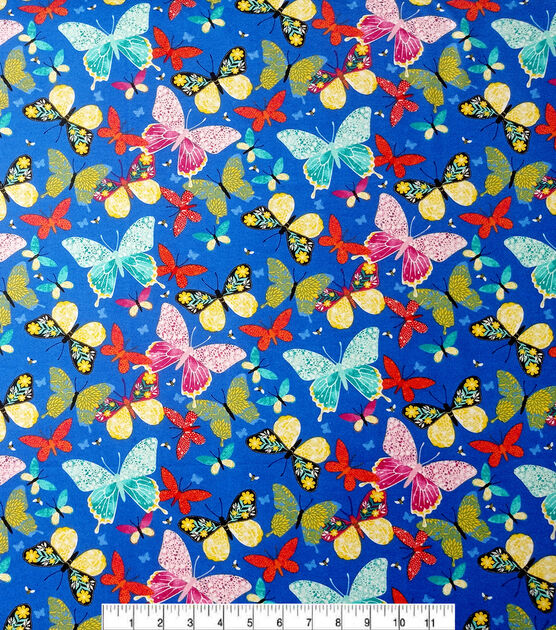 Butterflies On Blue Super Snuggle Flannel Fabric Joann