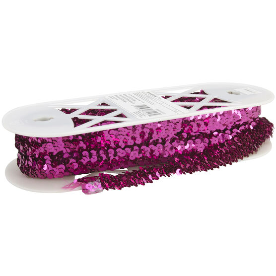Simplicity Stretchy Elastic Sequin Trim 088 Fuchsia Joann