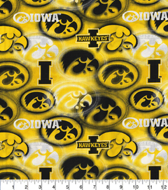 Iowa Hawkeyes Dots On Yellow Cotton Fabric Joann