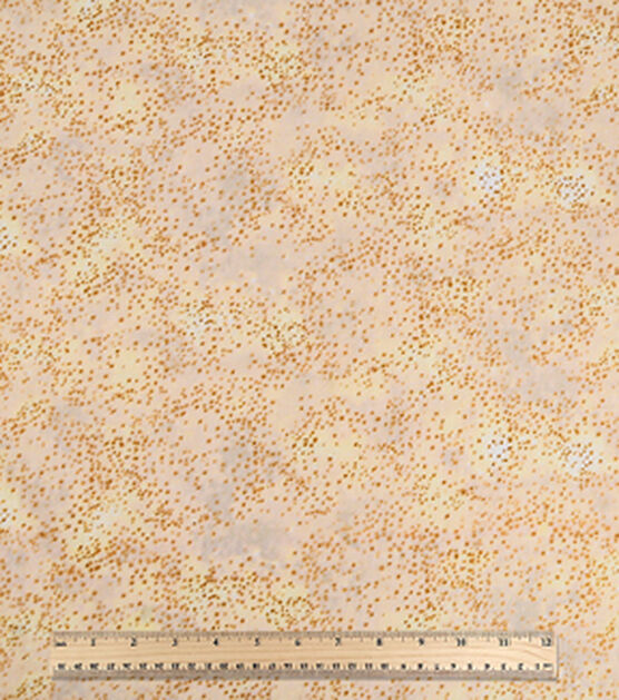 18 X 20 On Cream Metallic Cotton Fabric Quarter 1pc By Keepsake