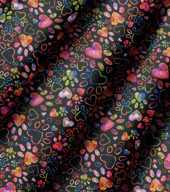 Robert Kaufman Multicolor Paws Of Love Novelty Cotton Fabric Joann