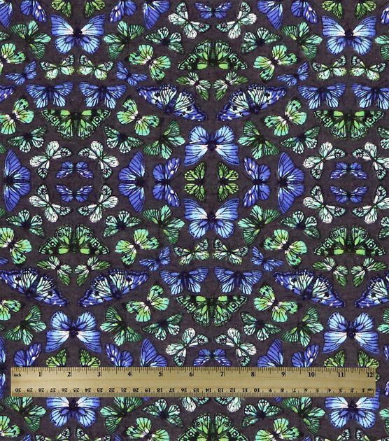 Green And Blue Butterflies Super Snuggle Flannel Fabric Joann