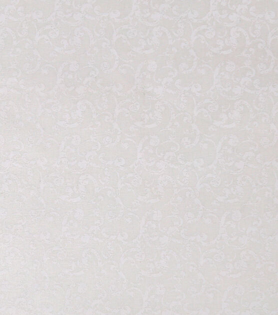 Ornate Textured Scrolls White Cotton Fabric By Keepsake Calico Joann