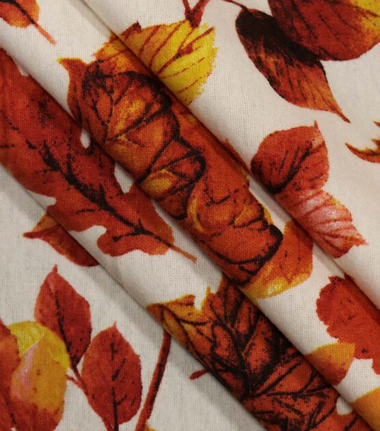 Red Leaves Super Snuggle Flannel Fabric Joann