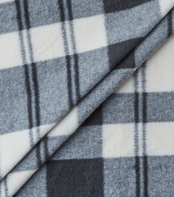Eddie Bauer Black Plaid Anti Pill Fleece Fabric Joann