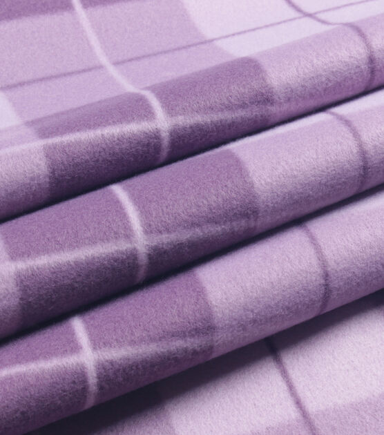 Purple Box Plaid Blizzard Prints Fleece Fabric Joann