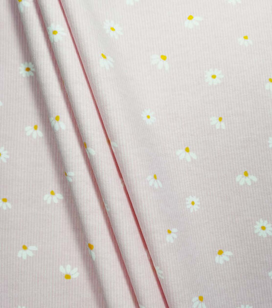 Daisies On Striped Nursery Flannel Fabric By Lil Pop Joann