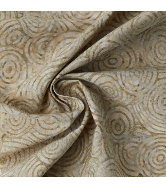 Circles Grey Batik Cotton Fabric Joann