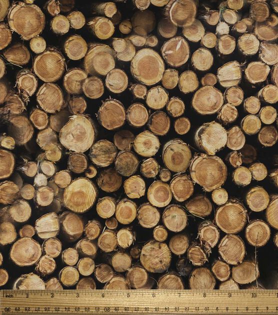 David Textiles Lumber On Black Novelty Cotton Fabric Joann