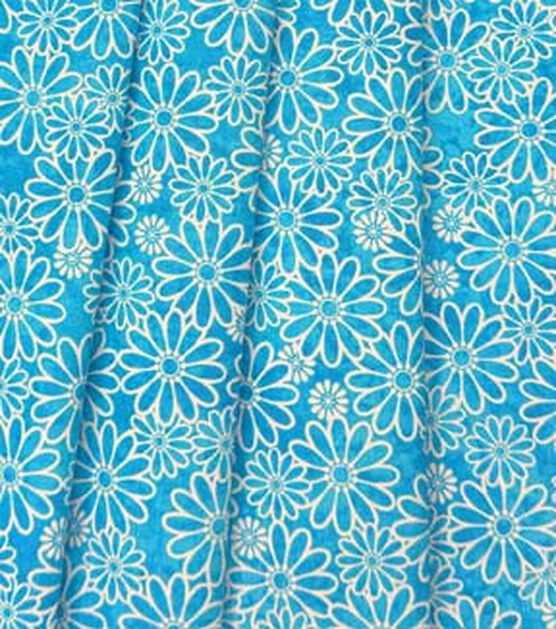 Fabric Traditions Daisies On Teal Cotton Fabric By Keepsake Calico Joann