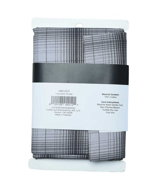 1yd Precut Gray Plaid Quilt Cotton Fabric By Keepsake Calico Joann