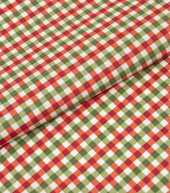 Singer 18 X 21 Red And Green Plaid Christmas Cotton Fabric Quarter 1pc