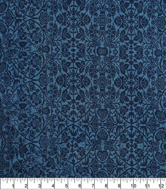 18 X 21 Blue Damask Cotton Fabric Quarter 1pc By Keepsake Calico Joann