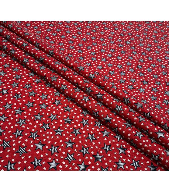 Striped Stars On Red Patriotic Glitter Cotton Fabric Joann